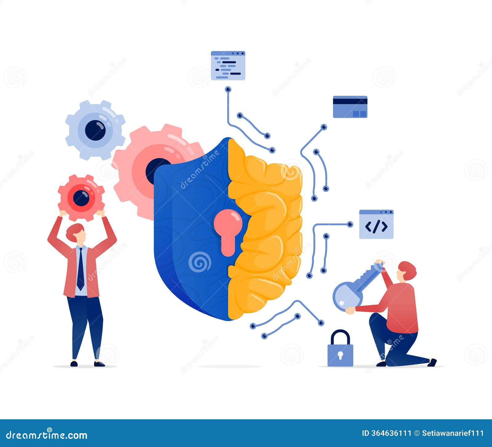 Brain With Shield Icon, Mental Health Protection, Save Mental Health ...