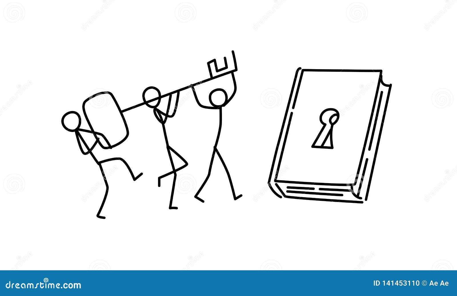 Illustration of People Discovering New Knowledge. Vector. Open a Book ...