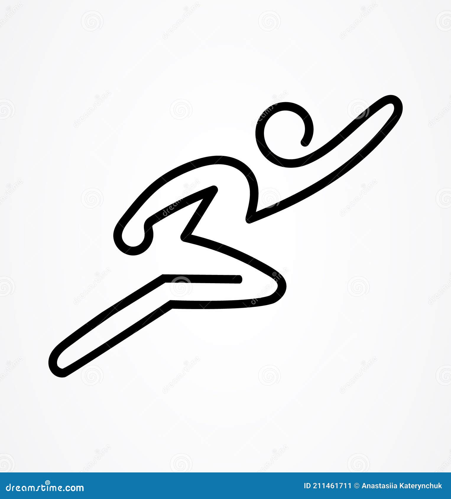 Illustration of People Flat Icon, Running Man Stock Vector ...