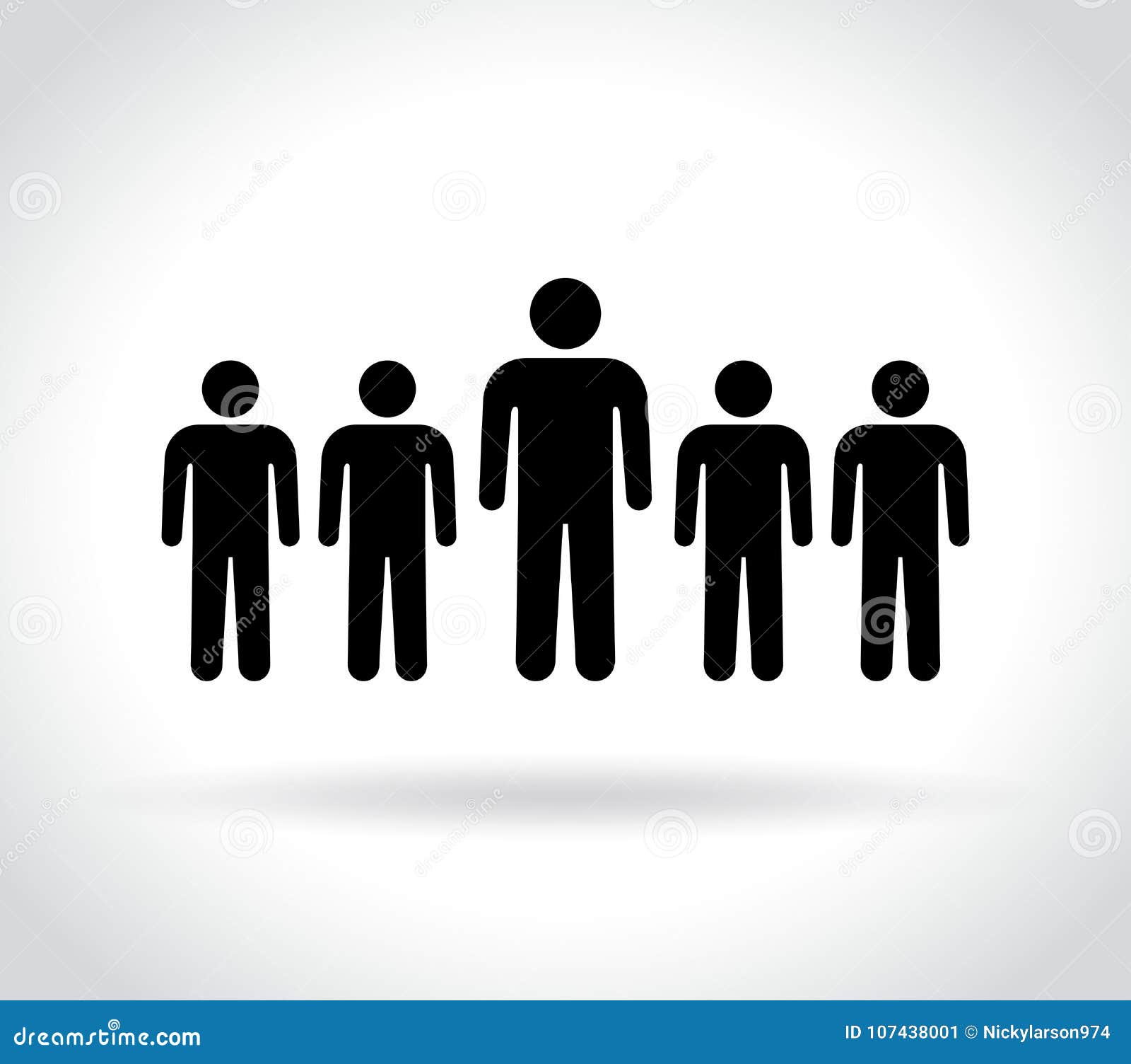 People Icon on White Background Stock Vector - Illustration of leader ...