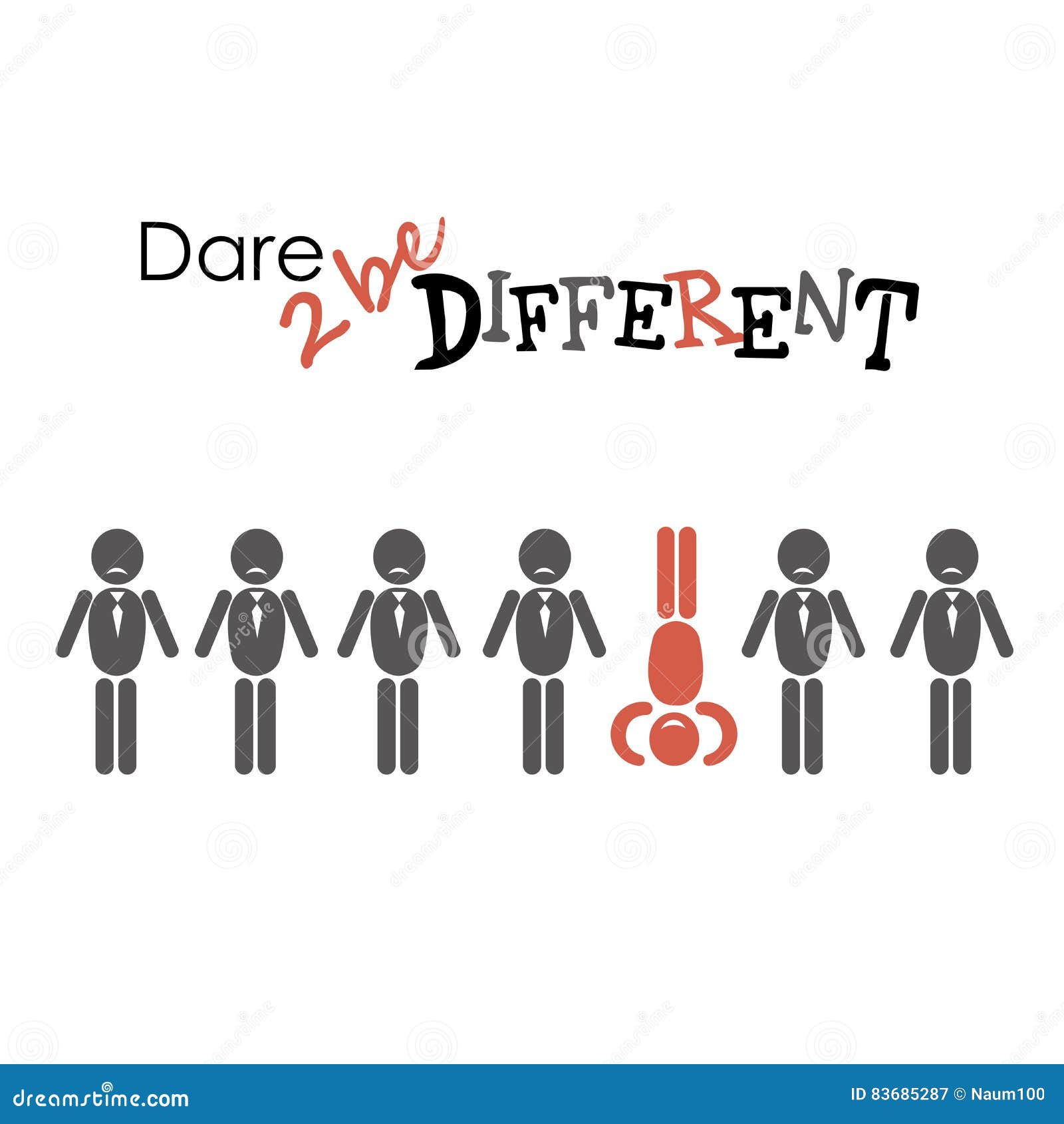 Illustration of People Icons, Be Different Stock Vector - Illustration ...