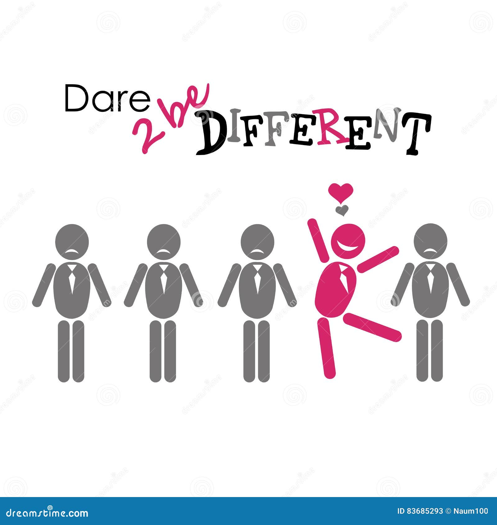 Illustration of People Icons, Be Different Stock Vector - Illustration ...