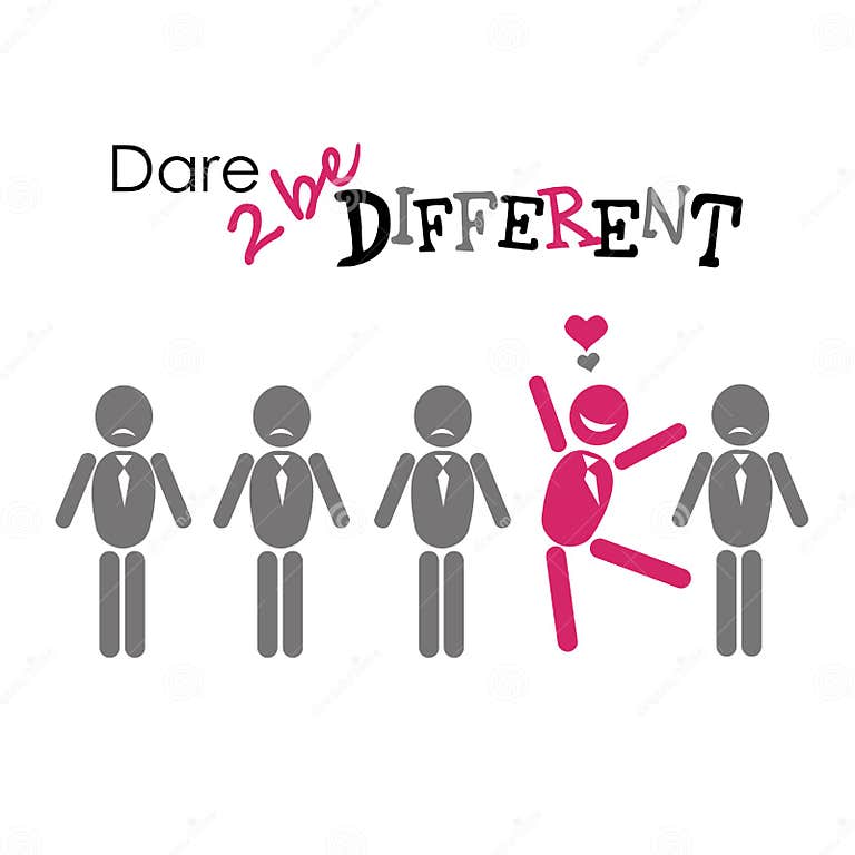 Illustration of People Icons, Be Different Stock Vector - Illustration ...