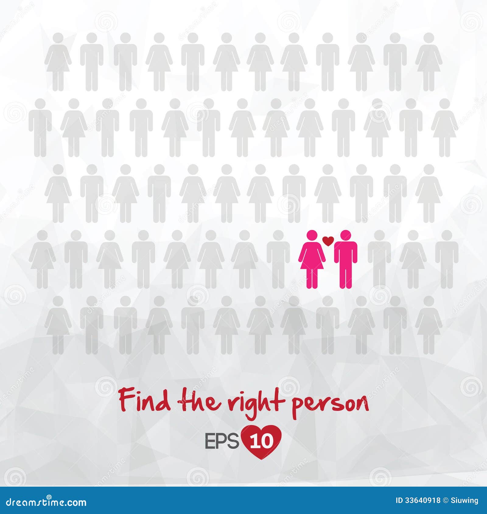 Illustration of People Icons, Find Love Stock Vector - Illustration of ...