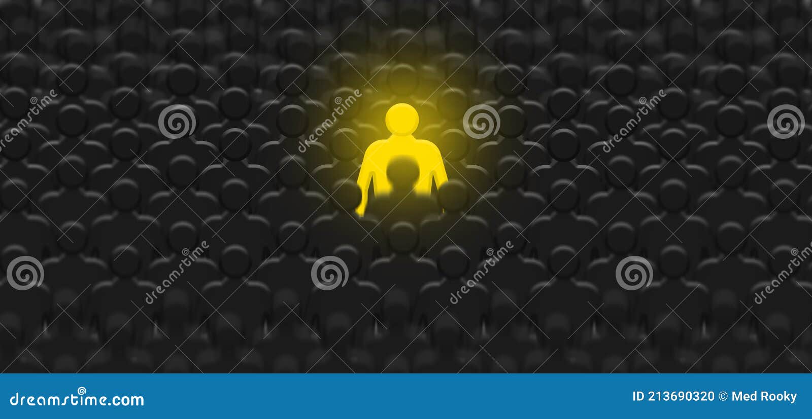 Illustration with People of Individuality or Independence Concept Stock ...