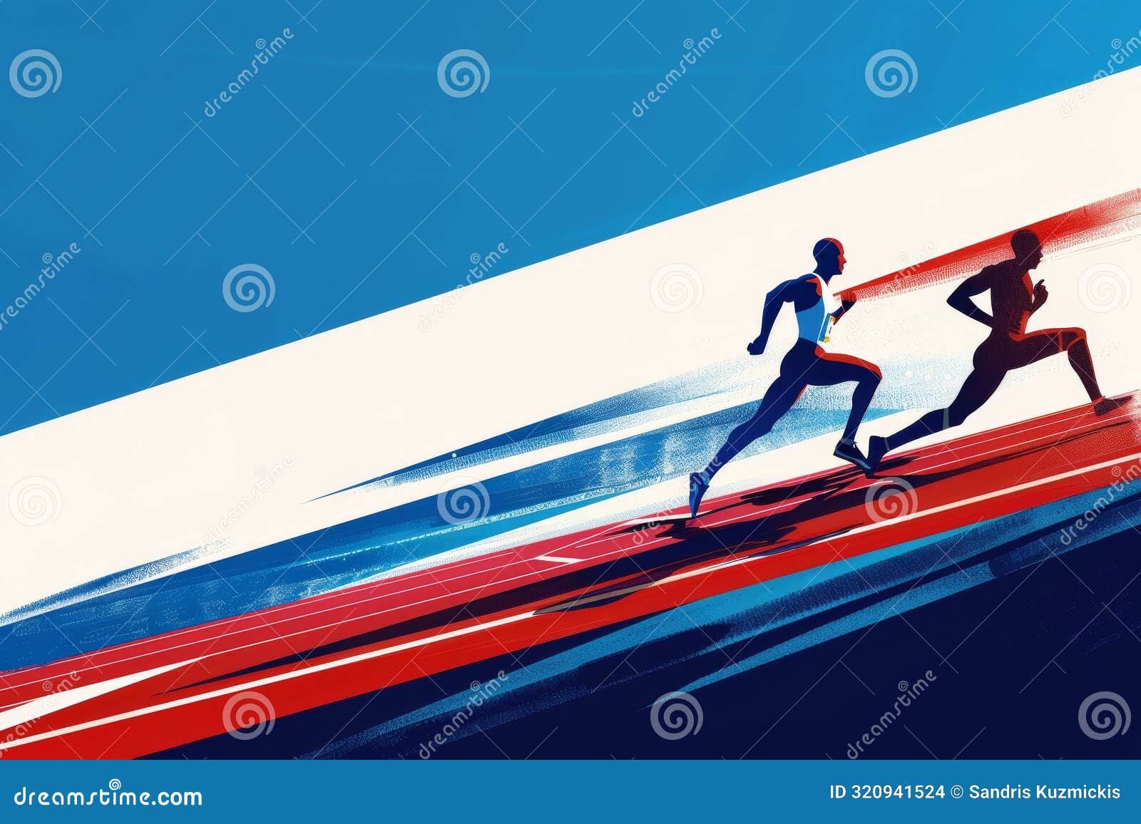 Illustration of People Running in the Paris Marathon. Generative AI ...