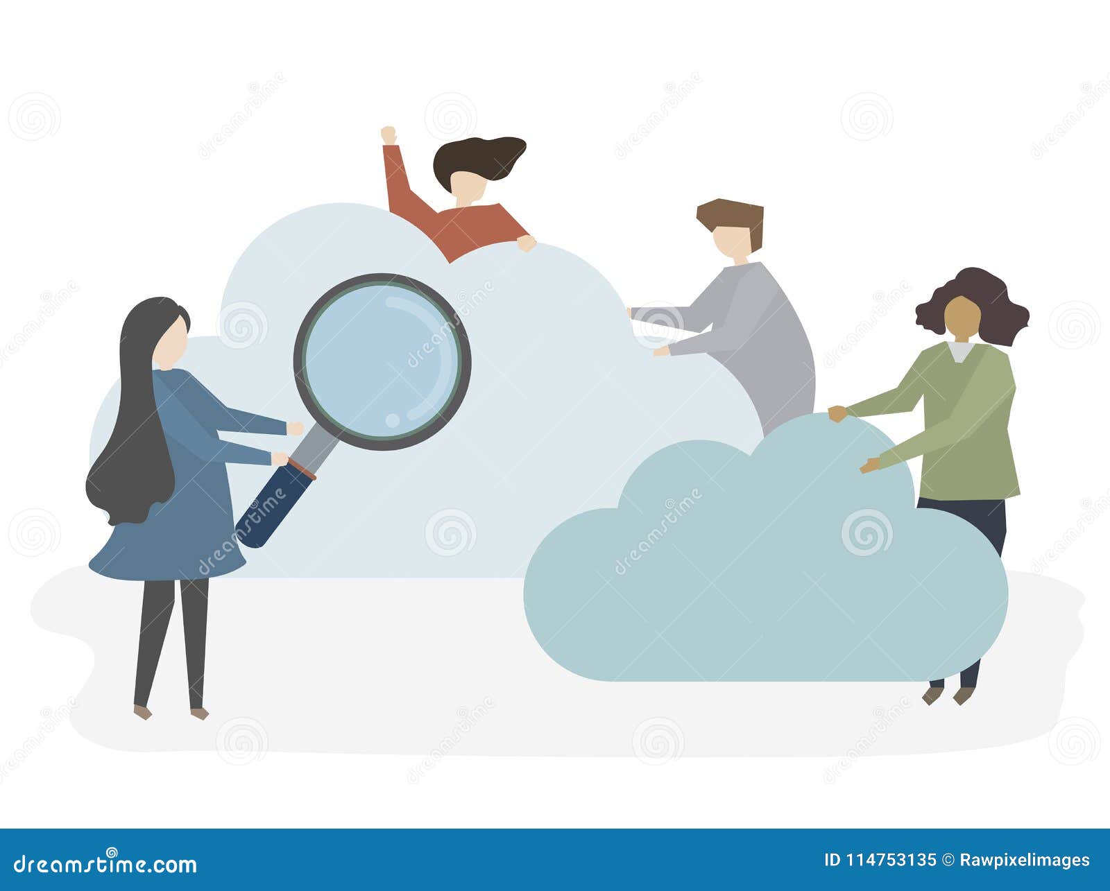 3D People Searching For A House Logo Vector | CartoonDealer.com #182708910