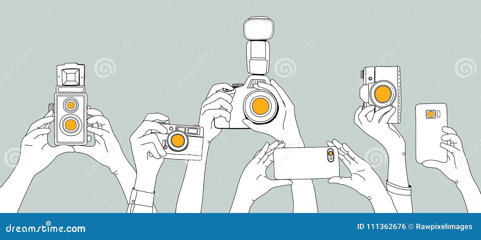 Illustration of People Snap Photo Stock Illustration - Illustration of ...