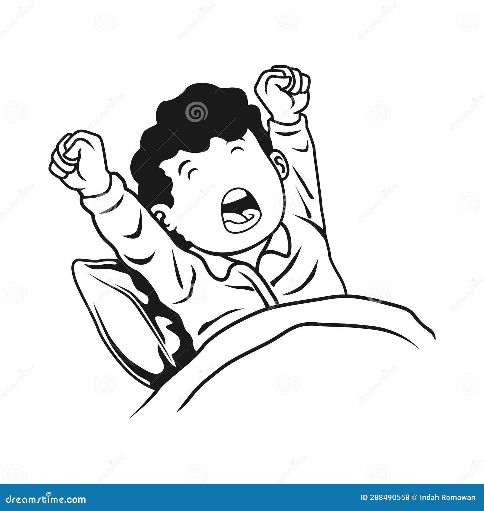 Illustration of People Waking Up Stock Vector - Illustration of nose ...