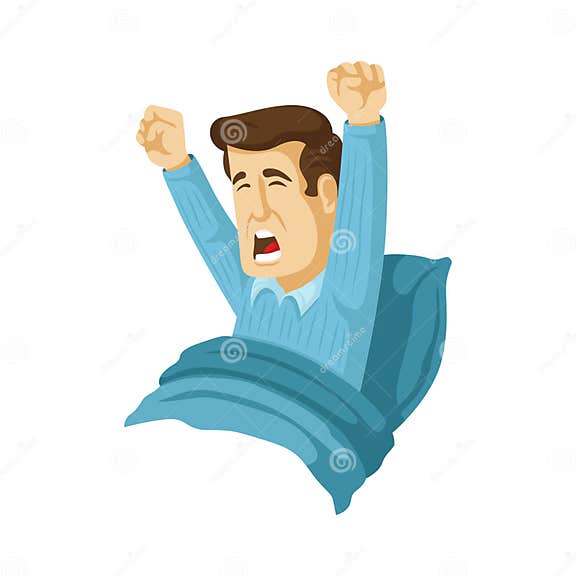 Illustration of People Waking Up Stock Illustration - Illustration of ...