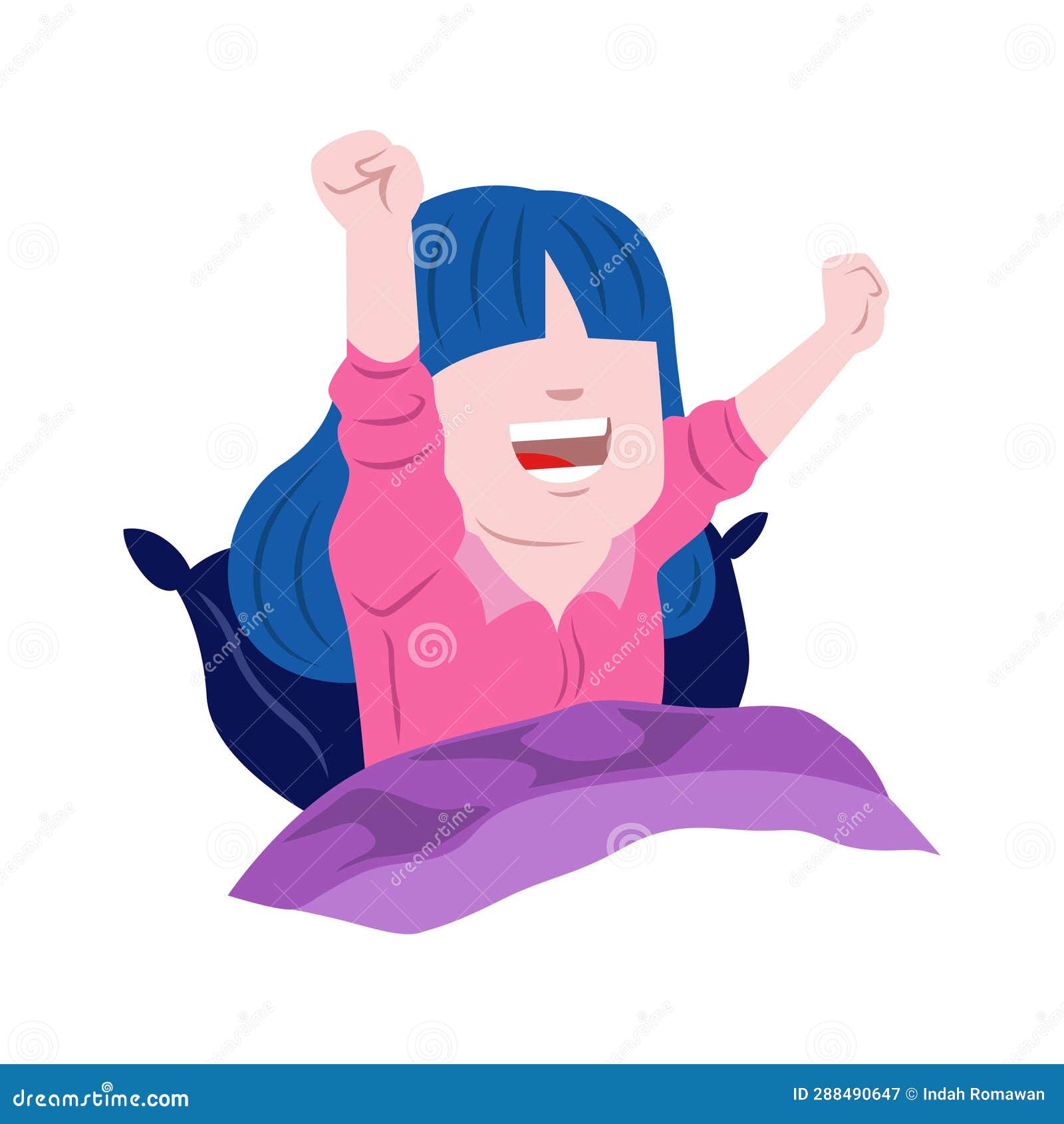 Illustration of People Waking Up Stock Illustration - Illustration of ...