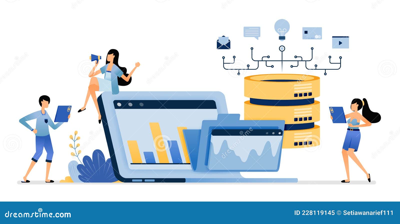 Illustration of Performance and Progress of Company Data Services and ...