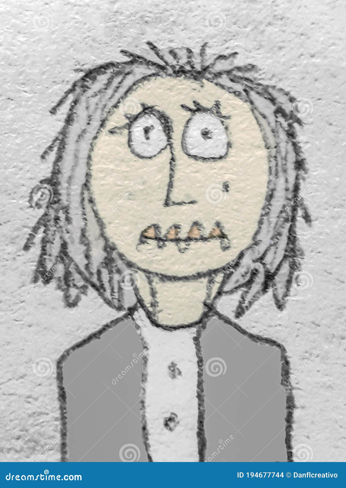 Illustration Perplexe De Dessin D'homme D'expression Photo stock ...