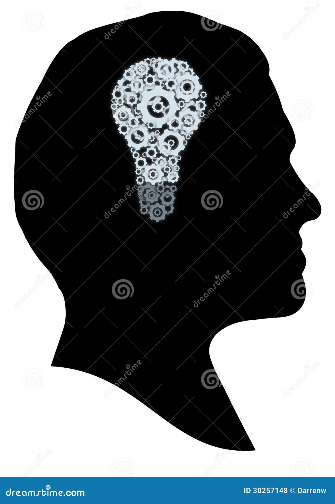 Cog Ideas stock illustration. Illustration of silhouette - 30257148
