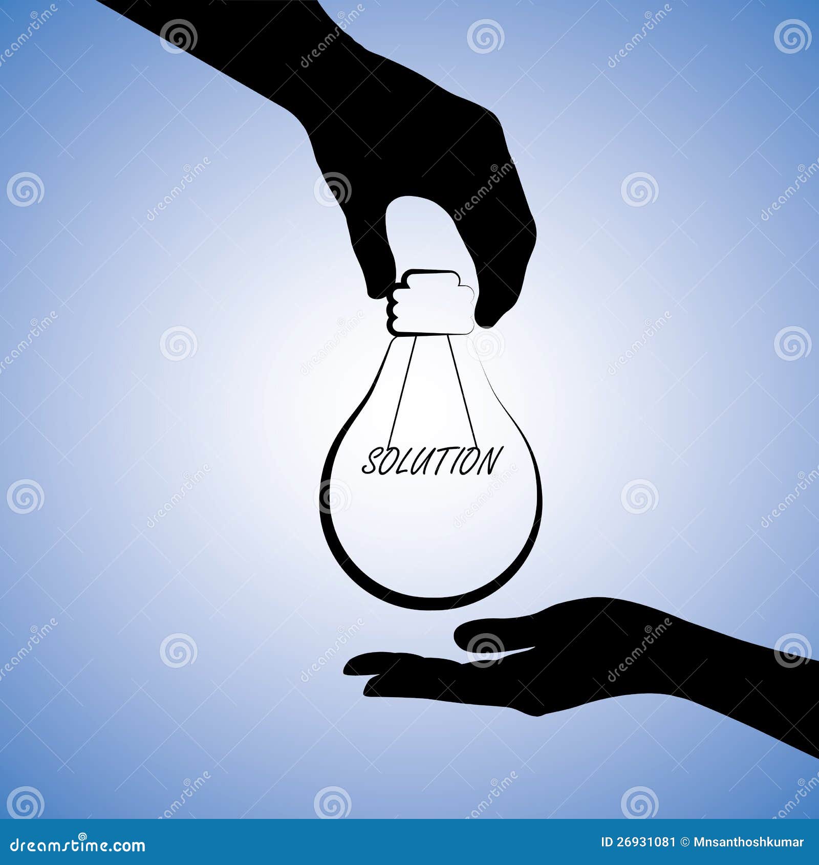 Illustration of a Person Giving Solution To Other Stock Vector ...