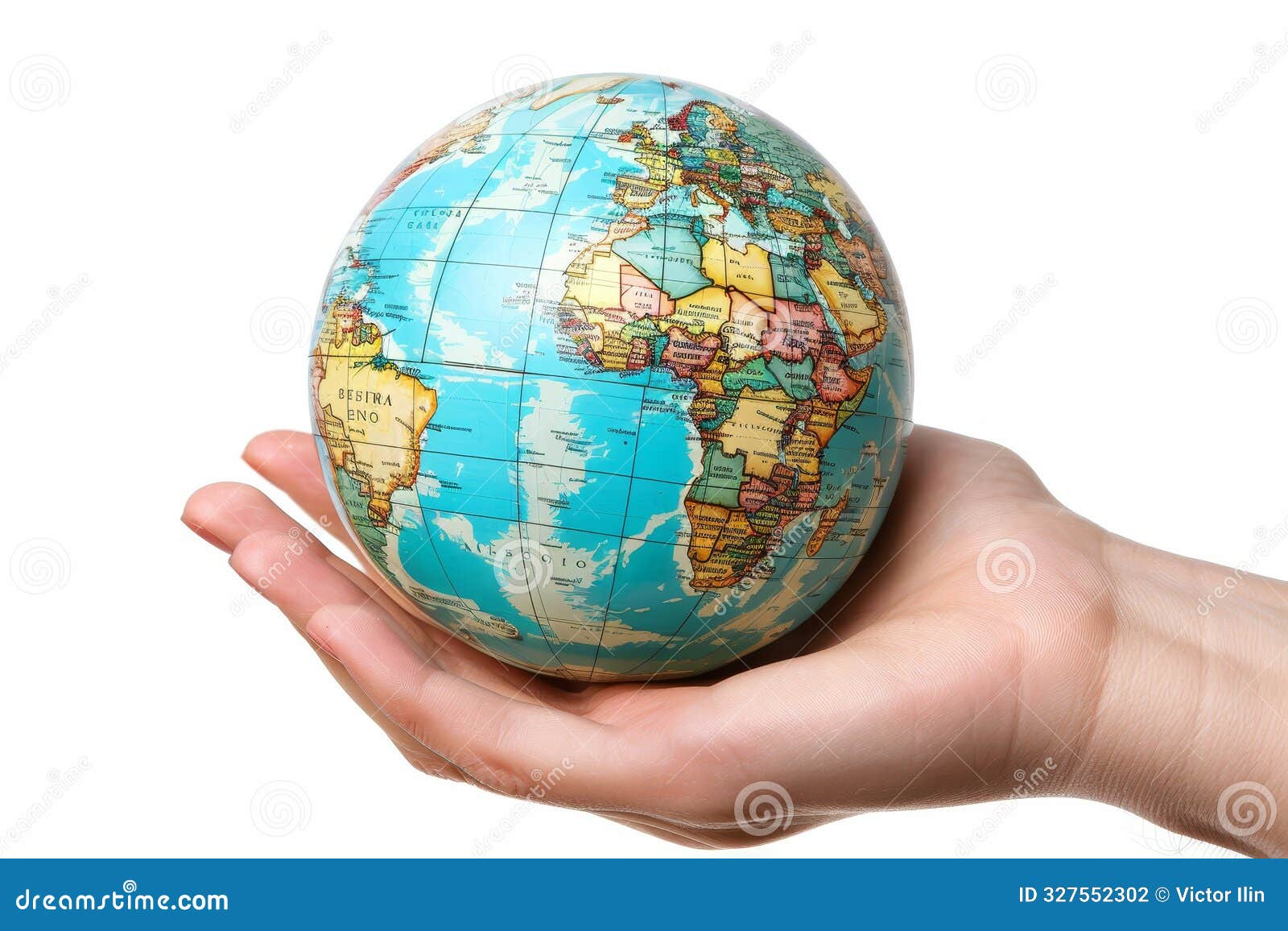 Illustration of a Person Holding a Globe, Representing Global Unity and ...