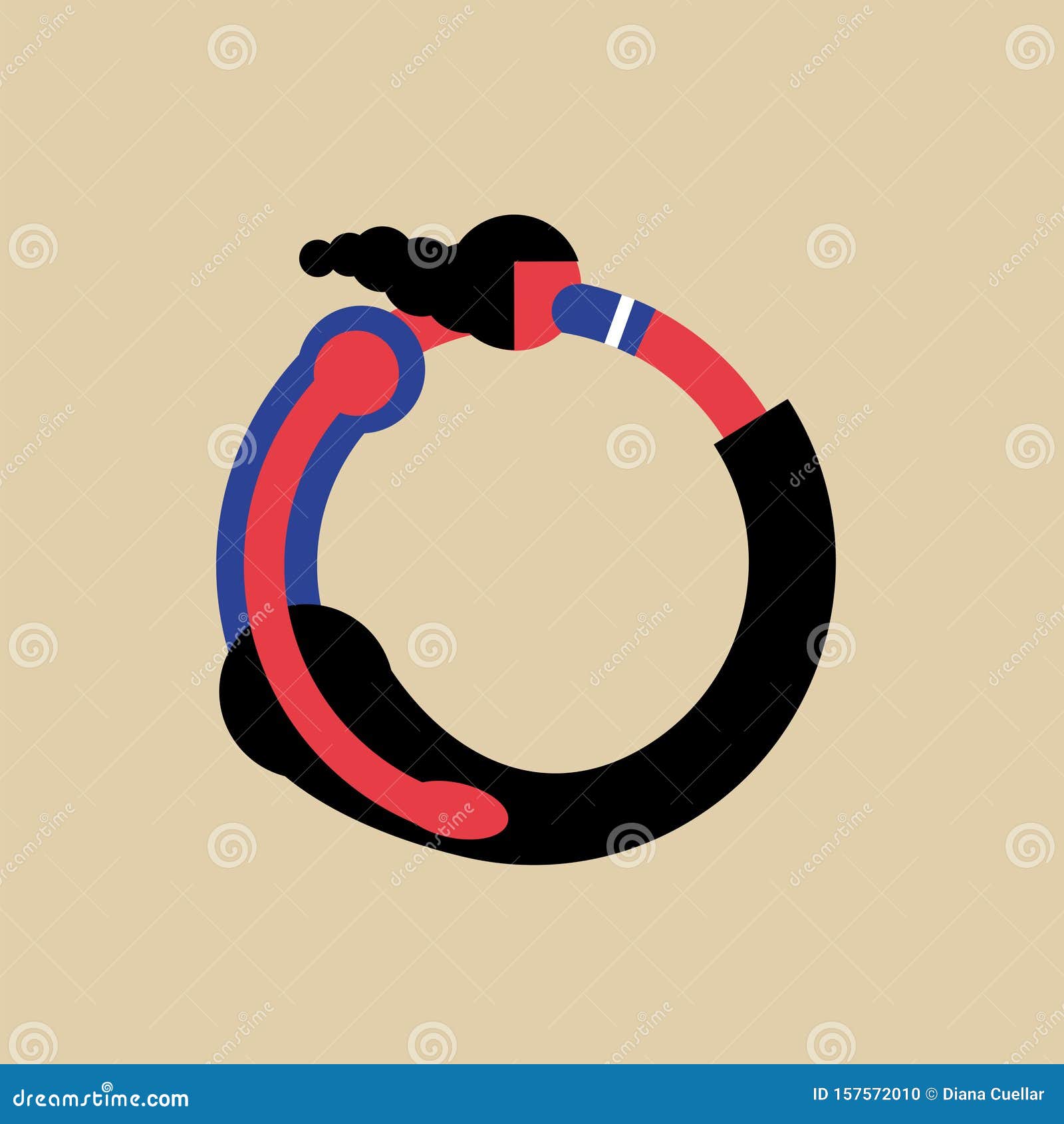 Illustration of a Person in Loop Stock Illustration - Illustration of ...