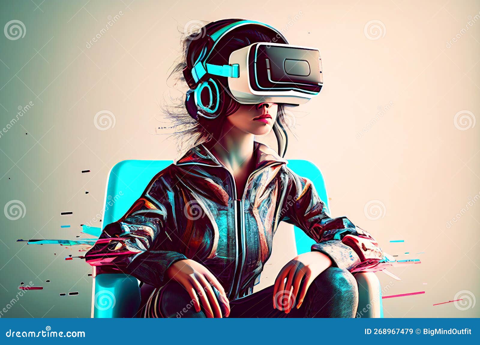 Person is Exploring Augmented Reality with VR Googles Stock Image ...