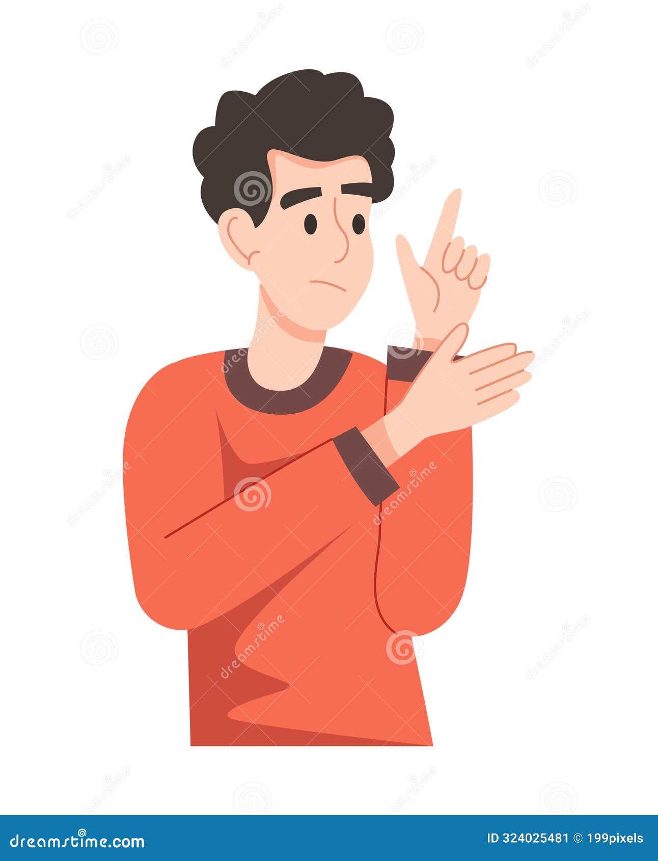 Person Wondering and Thinking, Character Discussing and Gesturing ...