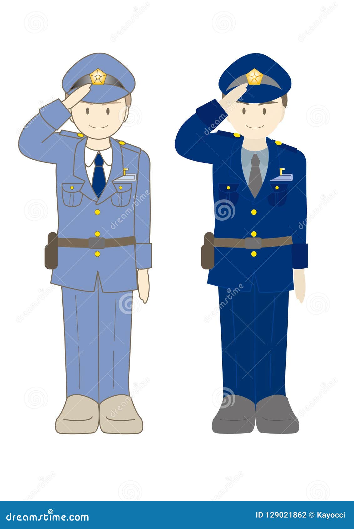Policeman Vector Set - Two Patterns of Different Touch Stock Vector ...