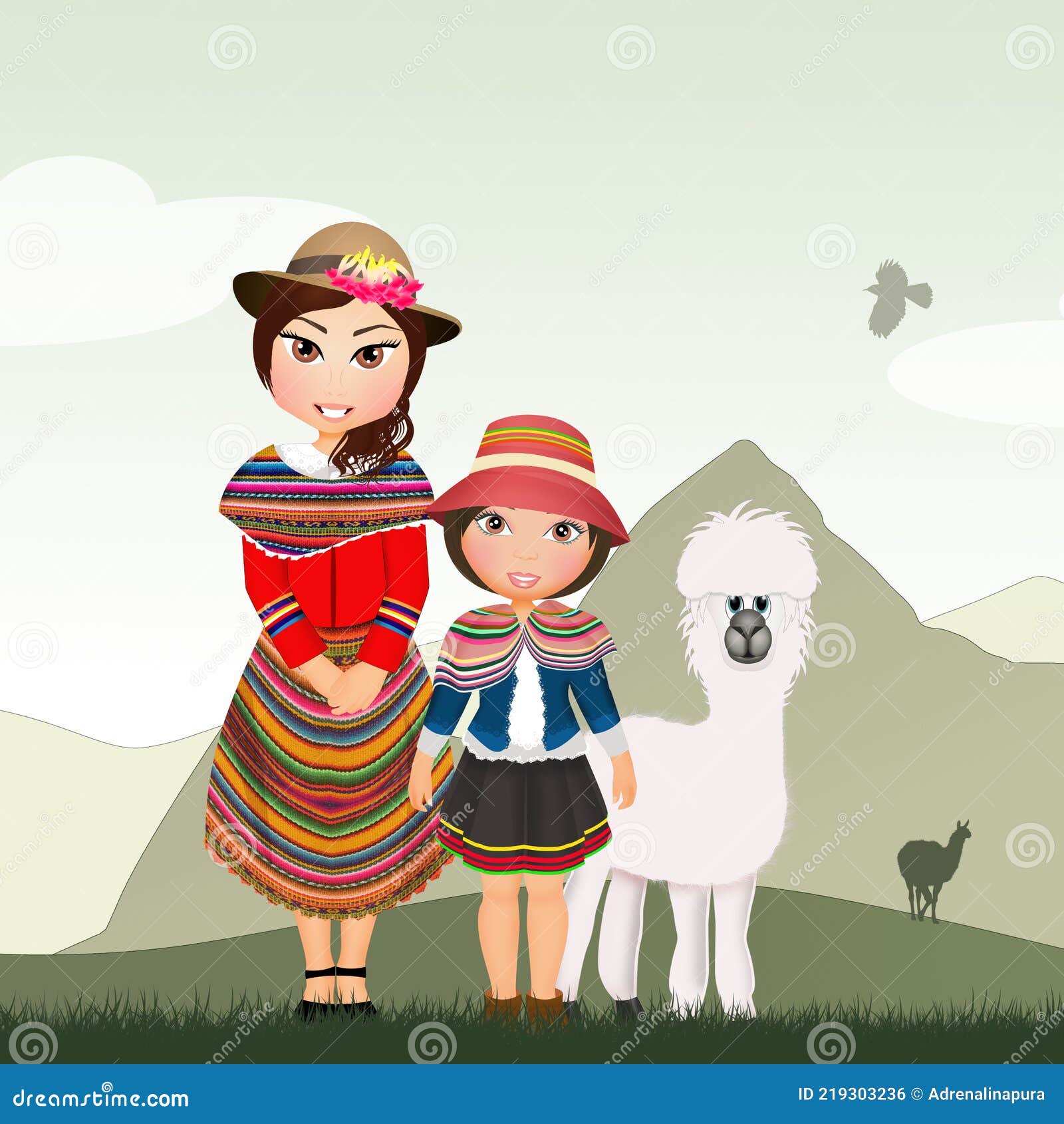 Illustration of Peruvian People Stock Illustration - Illustration of ...