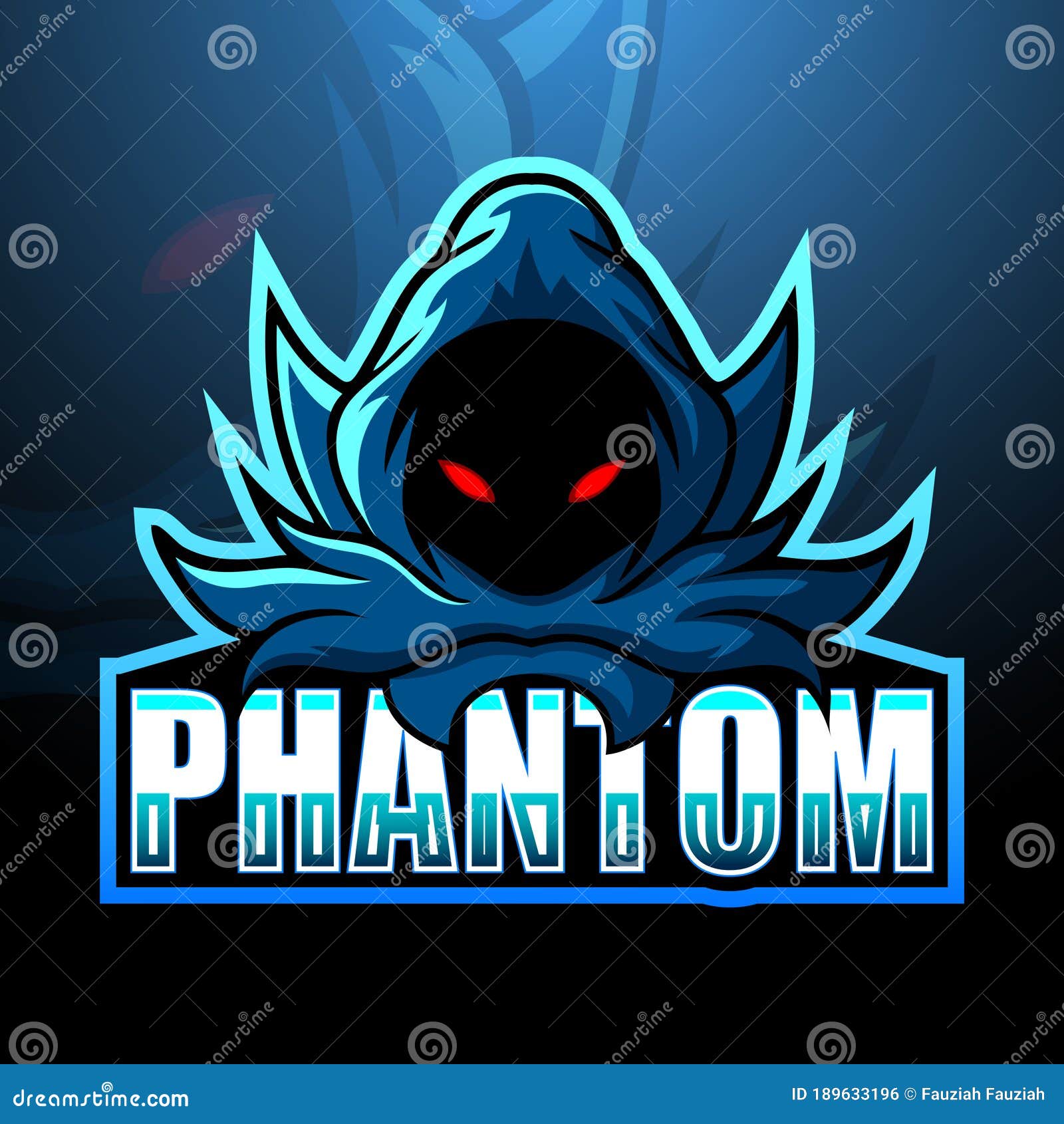 Phantom Mascot Esport Logo Design Stock Vector - Illustration of ...
