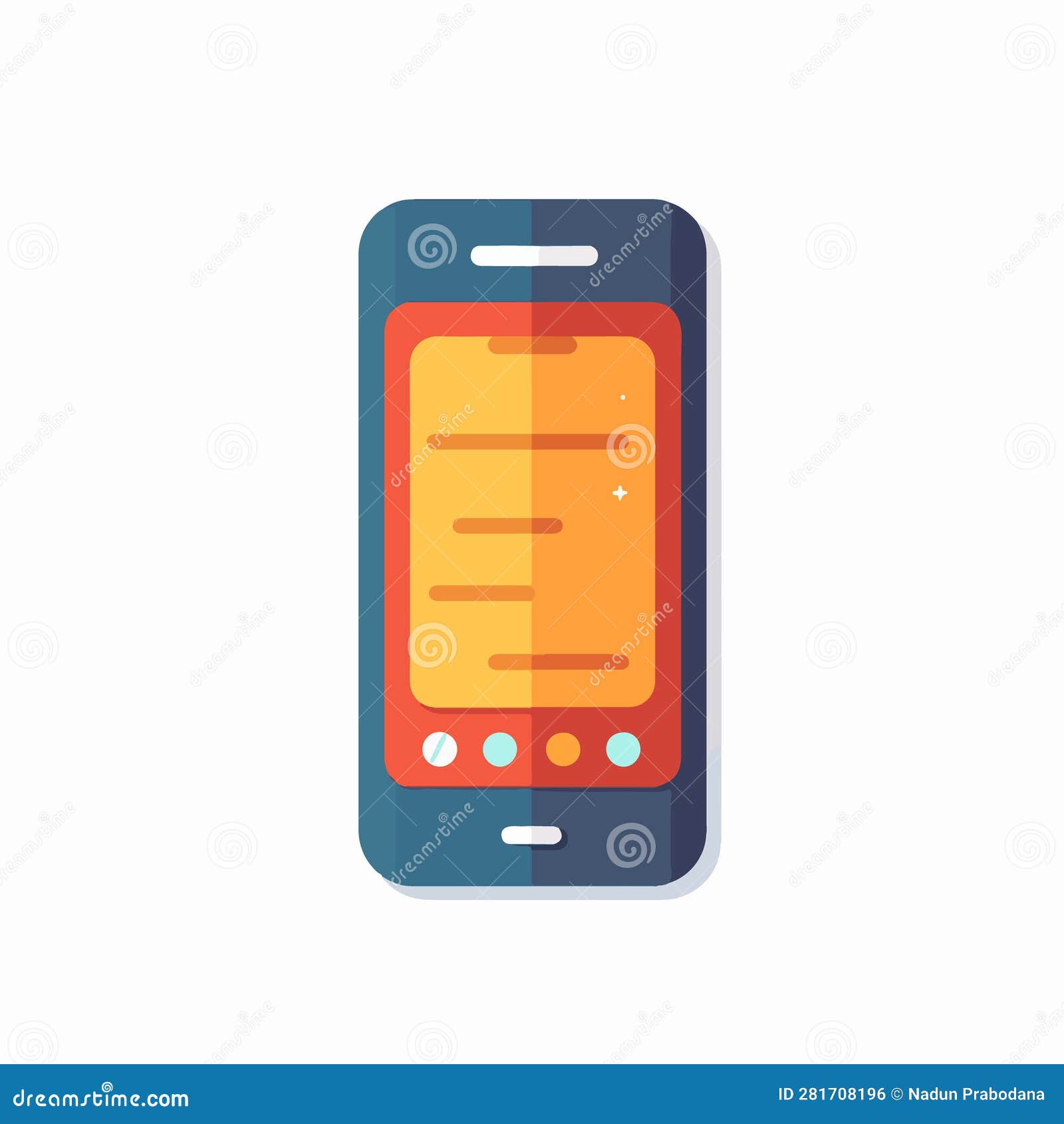 Illustration of a Phone Icon. Vector Illustration. Flat Style Stock ...
