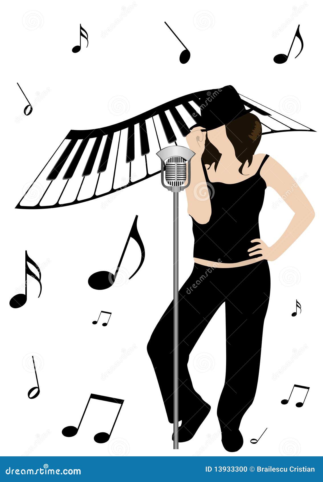 Girl Singing Awful Song Annoying Her Friend Vector Cartoon ...