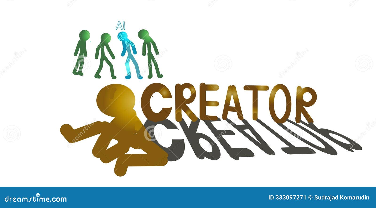 Illustration of a Picture of a Creator Who is Alone, Left Behind by the ...