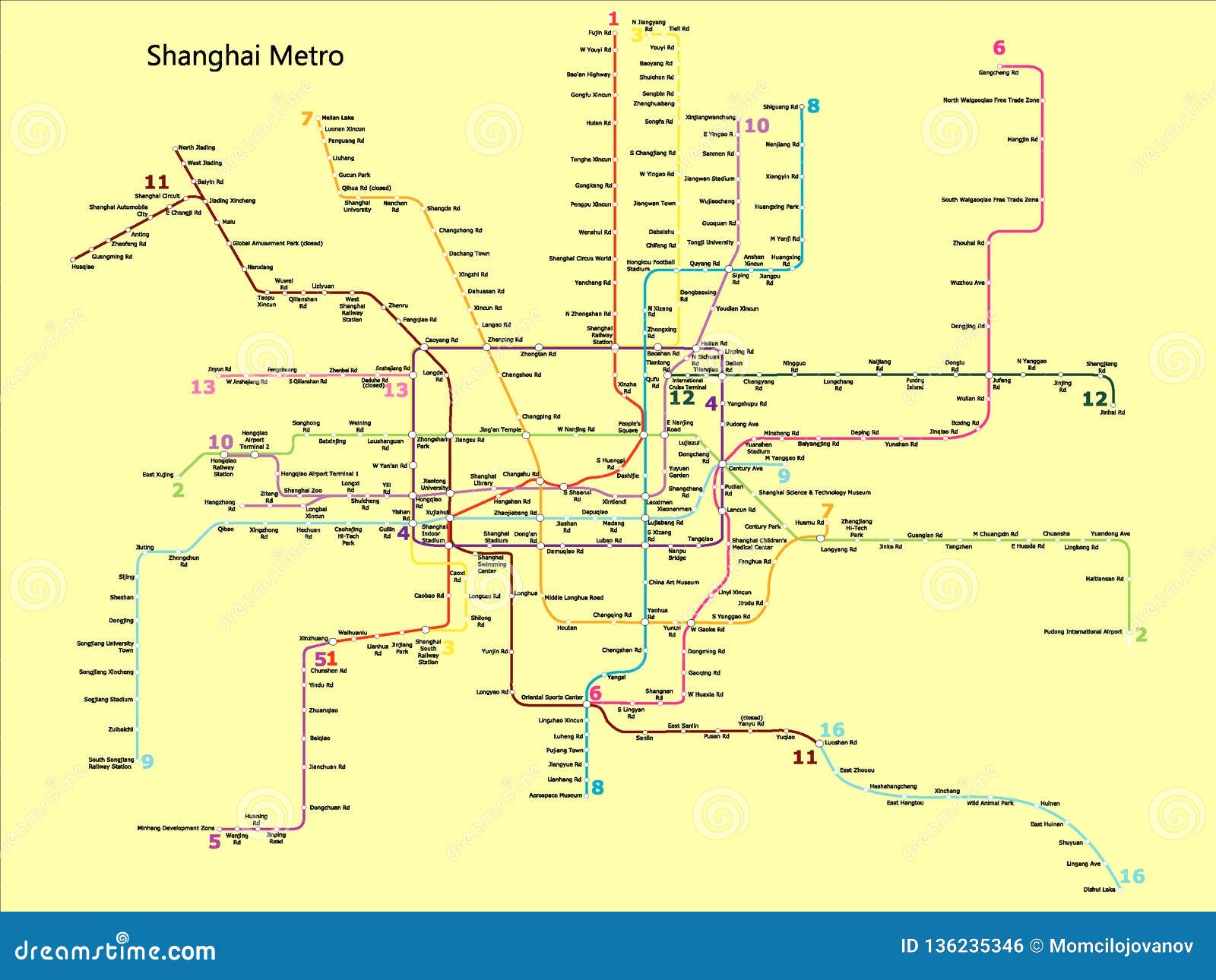 Shanghai Subway Map Line 10