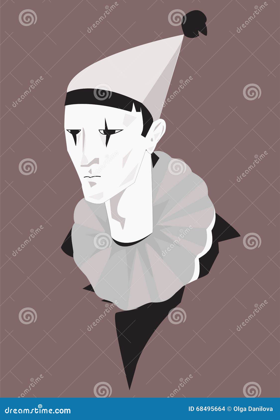 Pierrot, Character Of Pantomime Royalty-Free Illustration ...