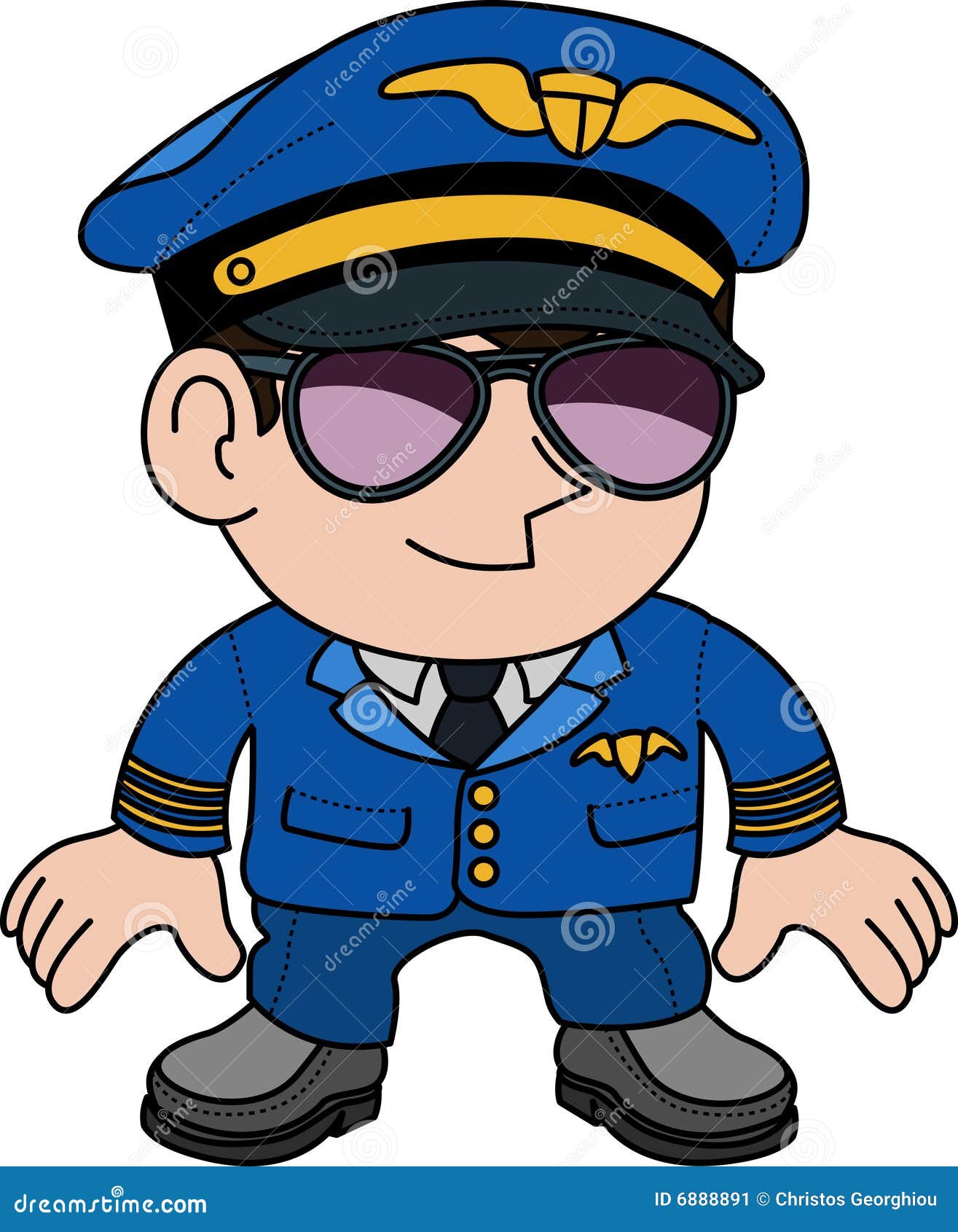 Illustration of pilot stock vector. Illustration of suit - 6888891