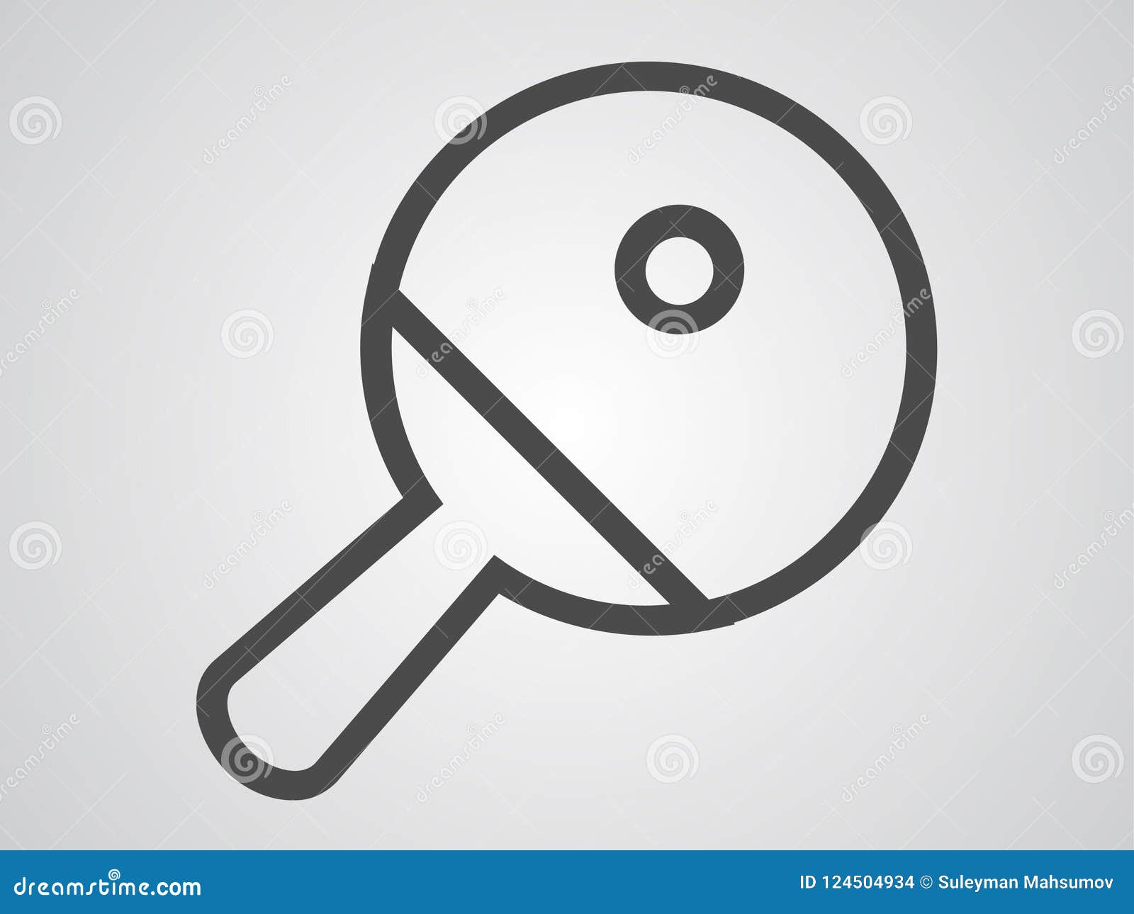 Ping Pong Vector Icon Sign Symbol Stock Vector - Illustration of paddle ...