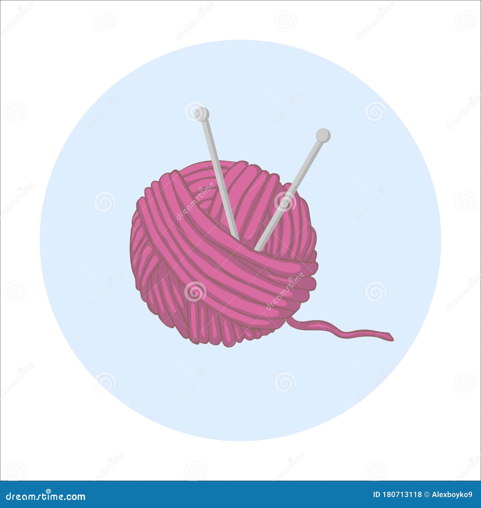 Ball Thread Open Palm Icon. Knitting And Hand Symbol. Sign Handwork ...