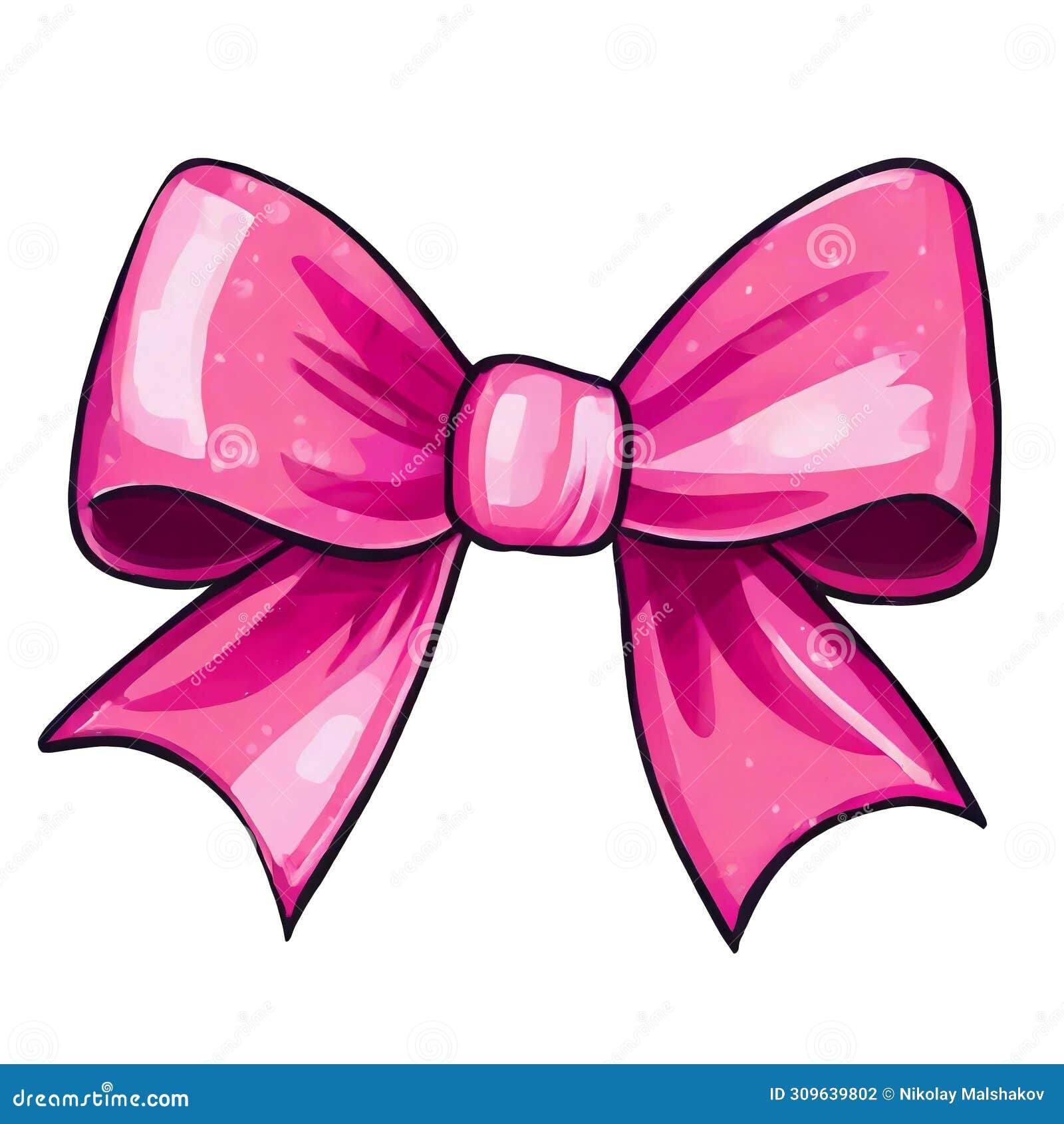 Illustration of a Pink Bow Pattern on a White Background. Stock ...