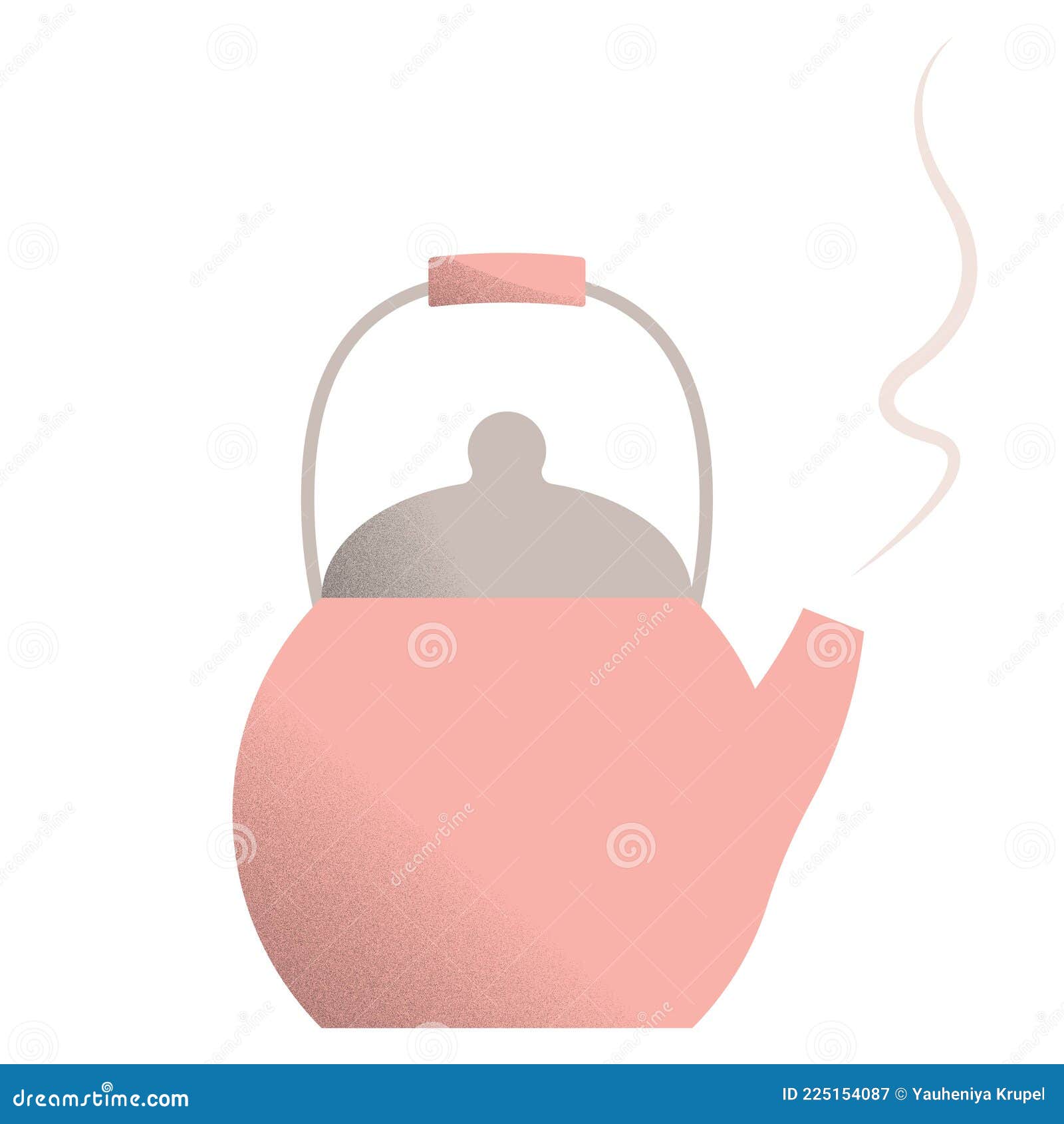Kettle And Steam Cartoon Illustration | CartoonDealer.com #37614833