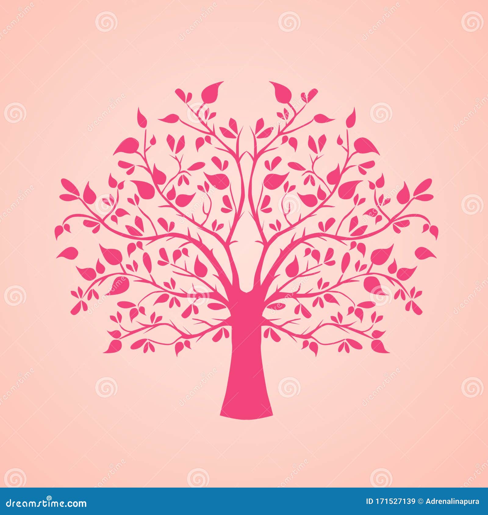 Illustration of Pink Tree of Life Stock Illustration - Illustration of ...
