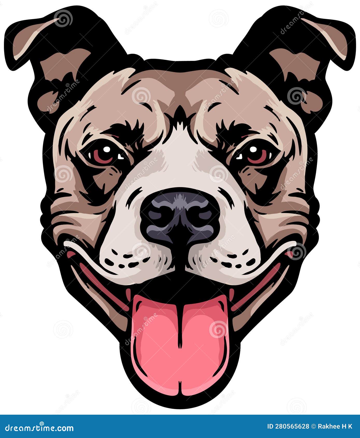 Pitbull Face Illustration. Wild. Face. Vector Stock Vector ...