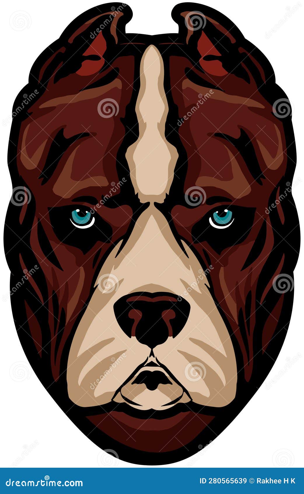 Pitbull Face Illustration. Wild. Face. Vector Stock Vector ...