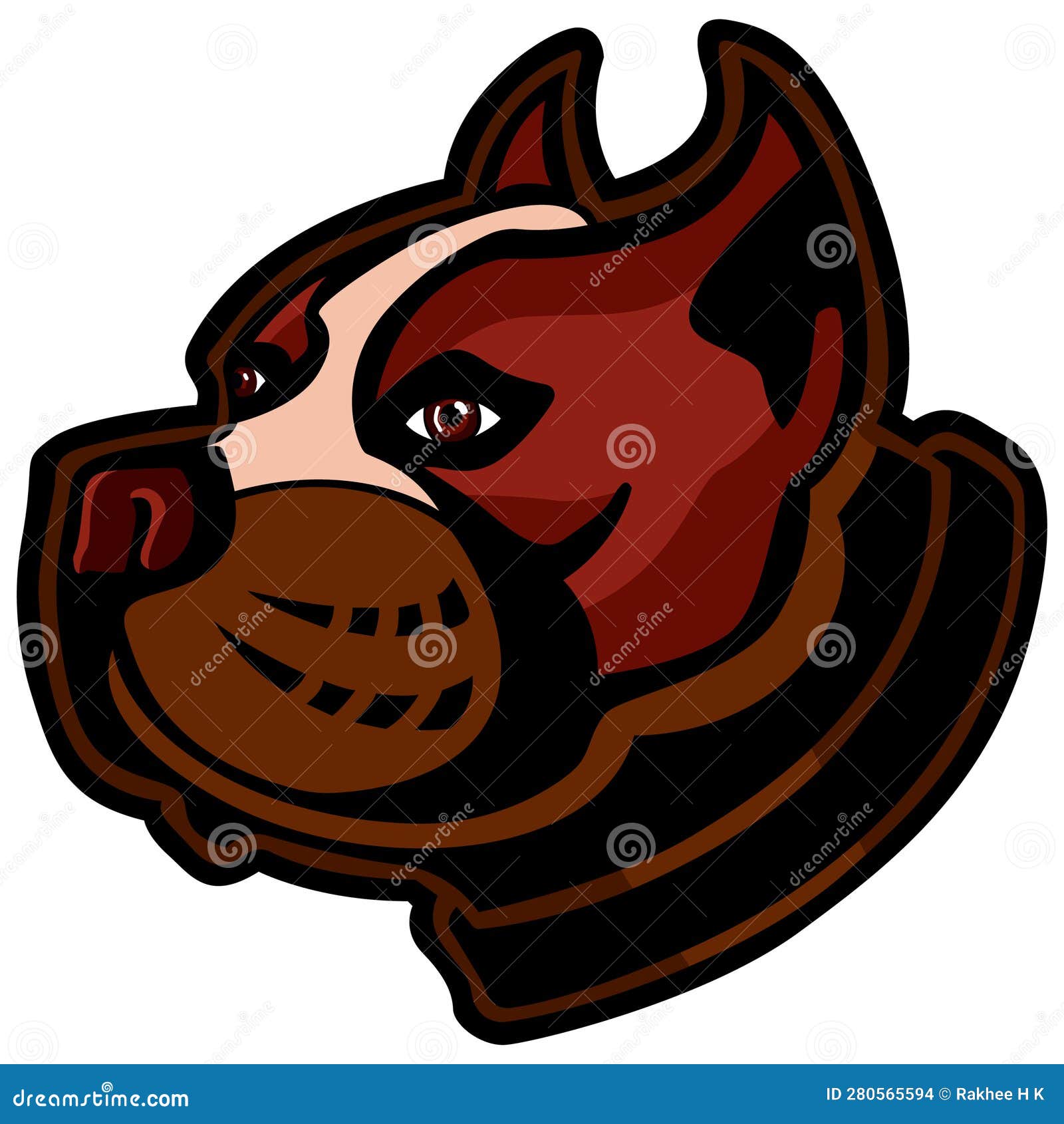 Pitbull Face Illustration. Wild. Face. Vector Stock Vector ...