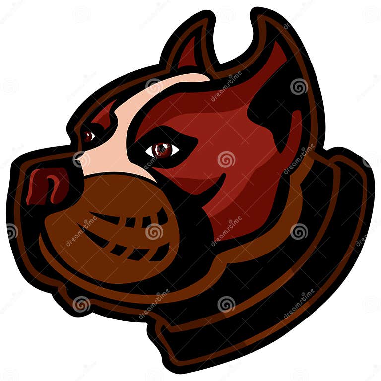 Pitbull Face Illustration. Wild. Face. Vector Stock Vector ...