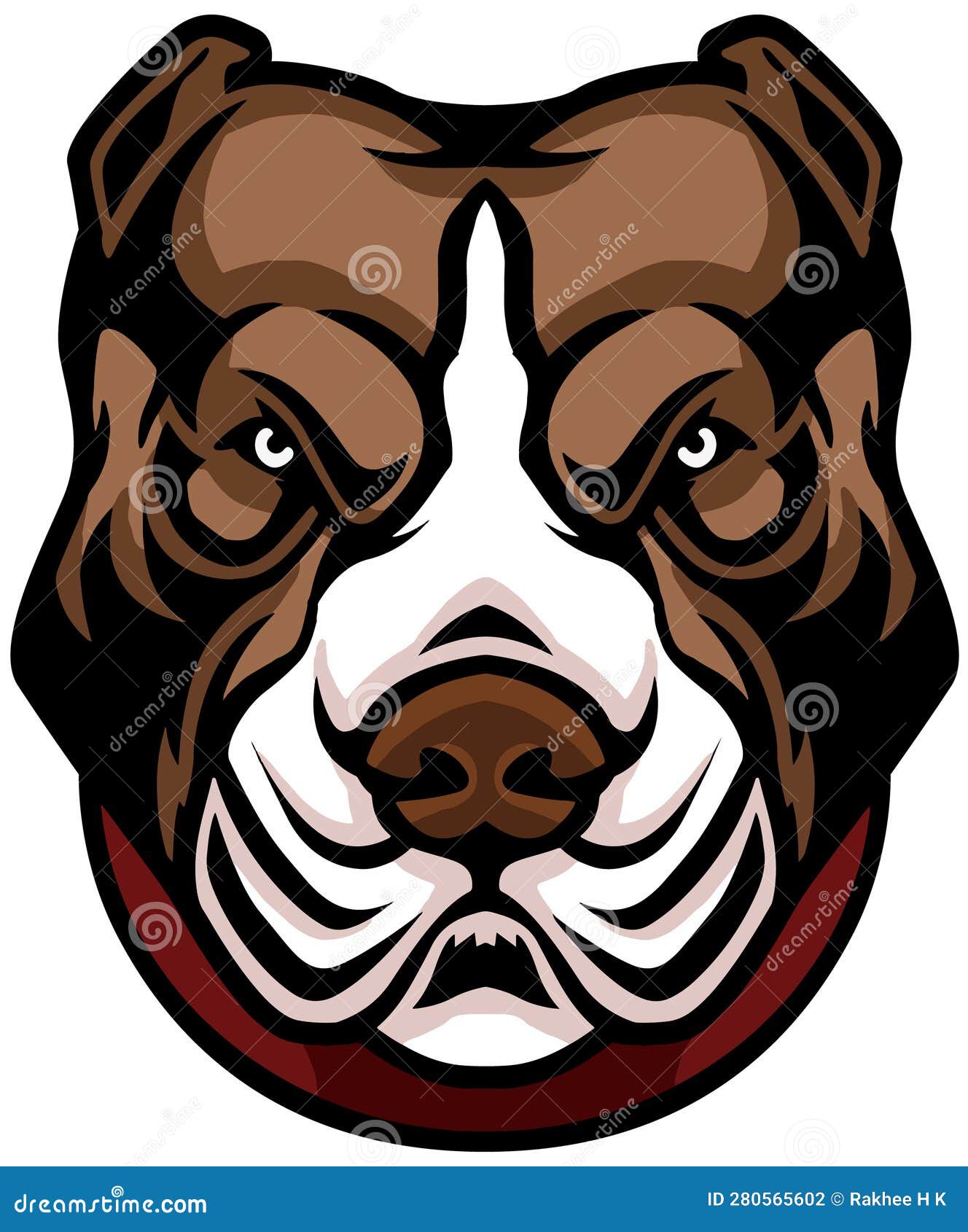 Pitbull Face Illustration. Wild. Face. Vector Stock Vector ...