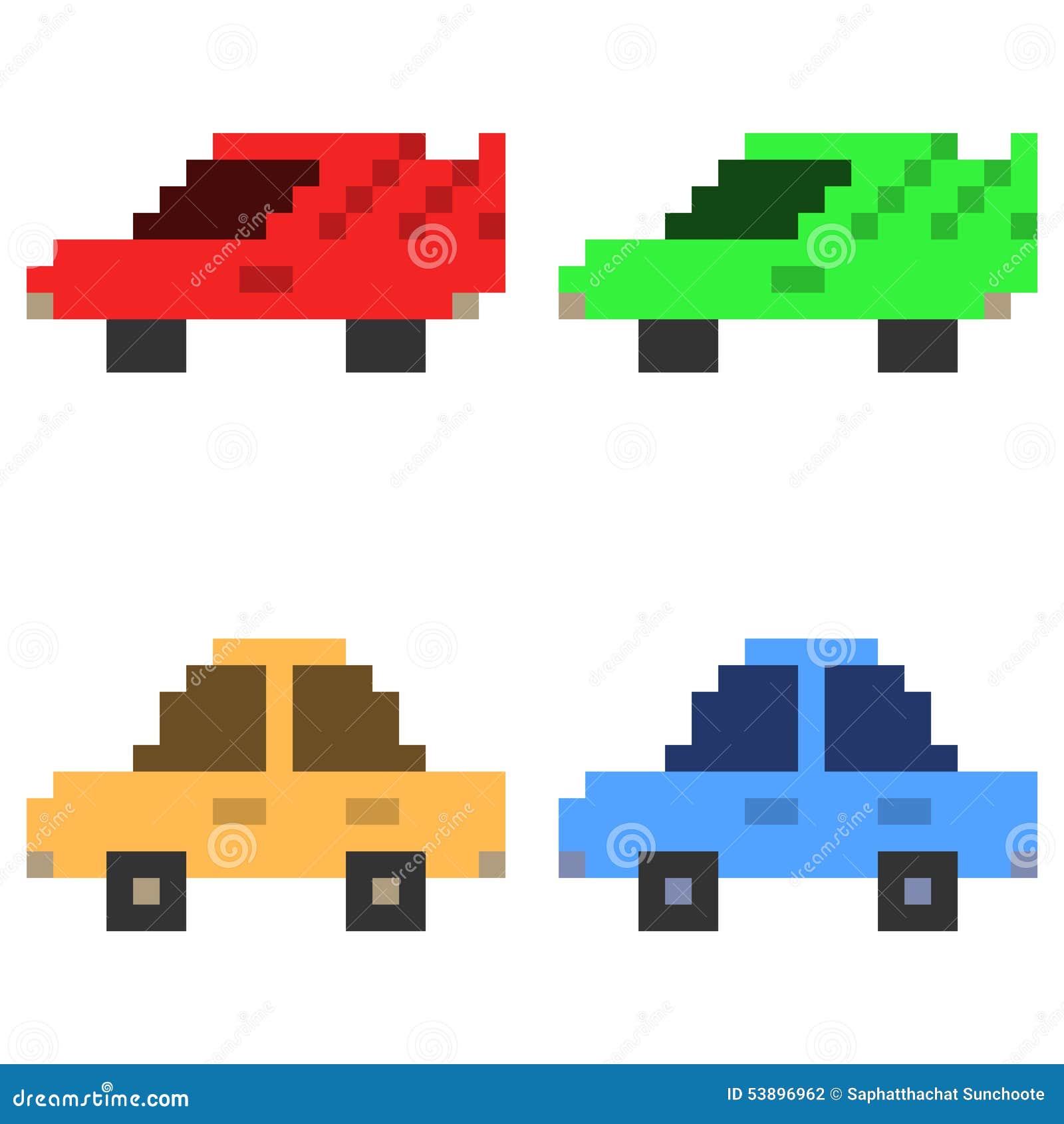 Illustration Pixel Art Icon Car Stock Vector - Illustration of vehicle ...