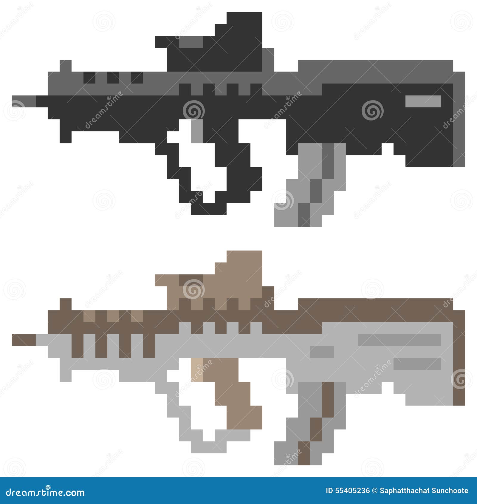 Minecraft Gun Pixel Art Templates