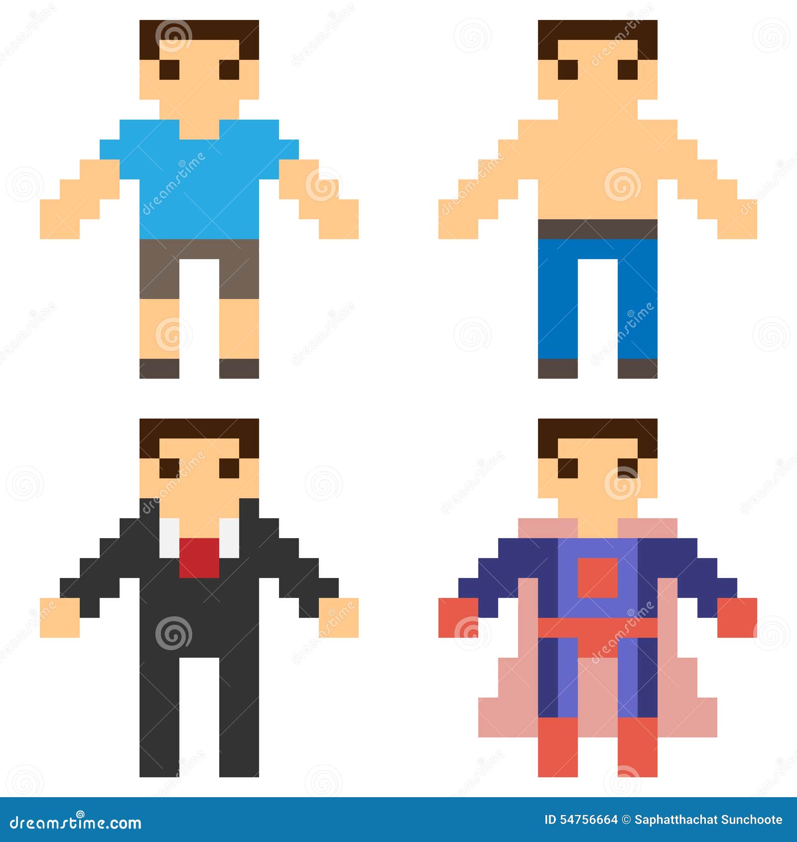 Illustration Pixel Art Icon Man Stock Vector - Illustration of symbol ...