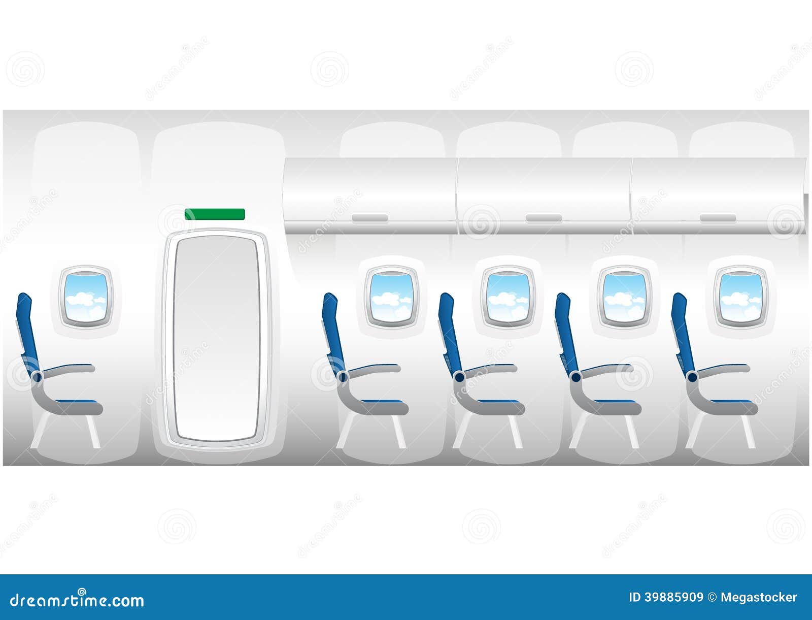Illustration of Plane - Jet Interior Stock Illustration - Illustration ...