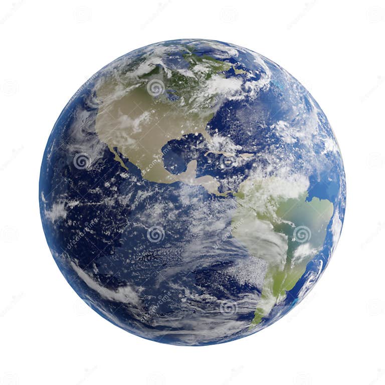Illustration of Planet Earth on White Background Stock Illustration ...