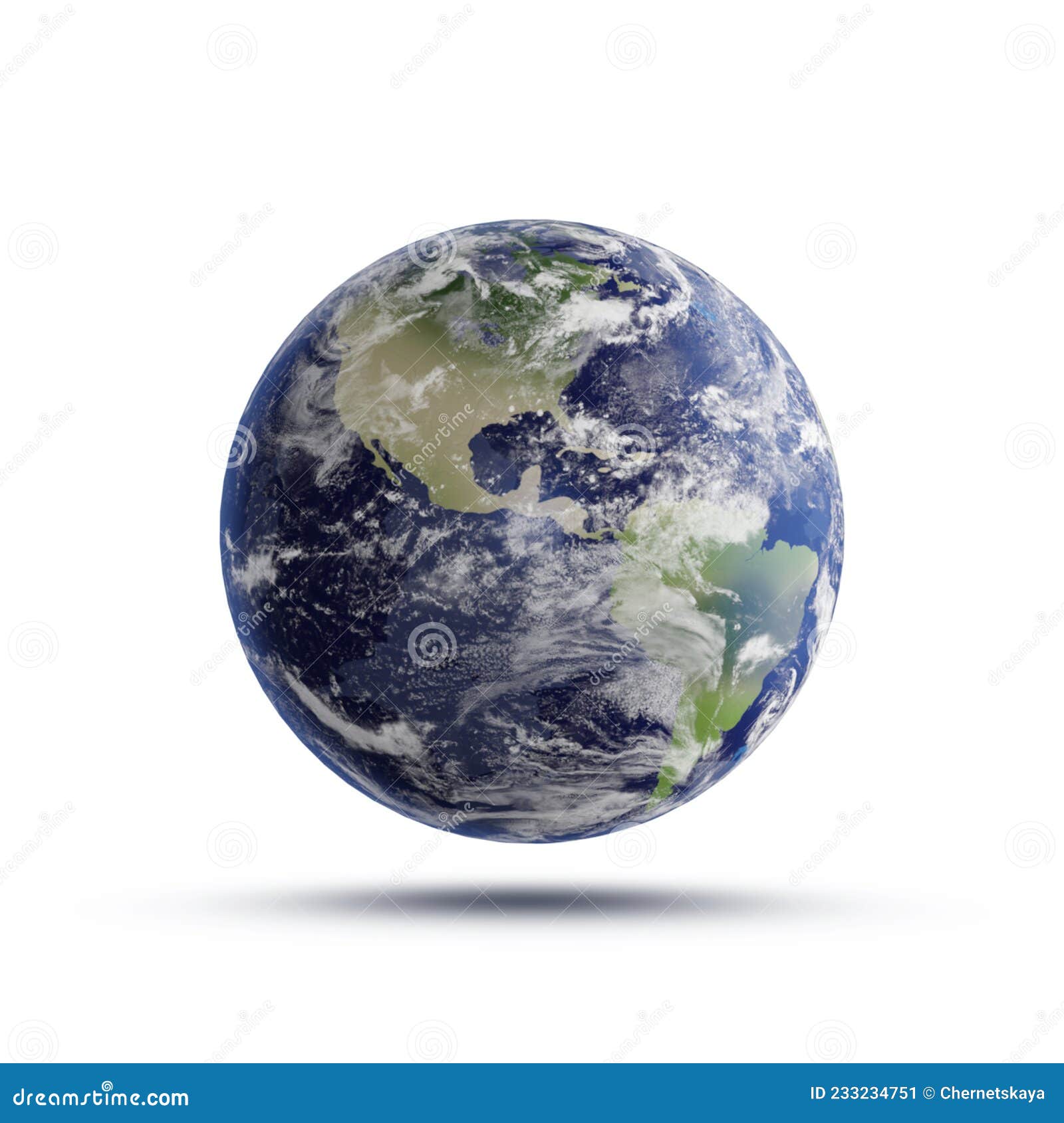 Illustration of Planet Earth on White Background Stock Illustration ...