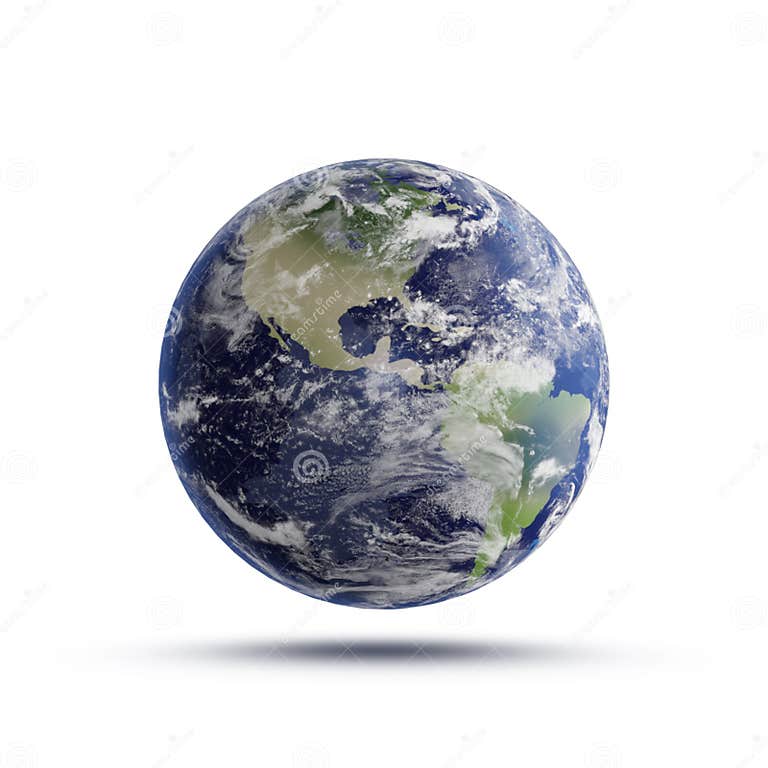 Illustration of Planet Earth on White Background Stock Illustration ...