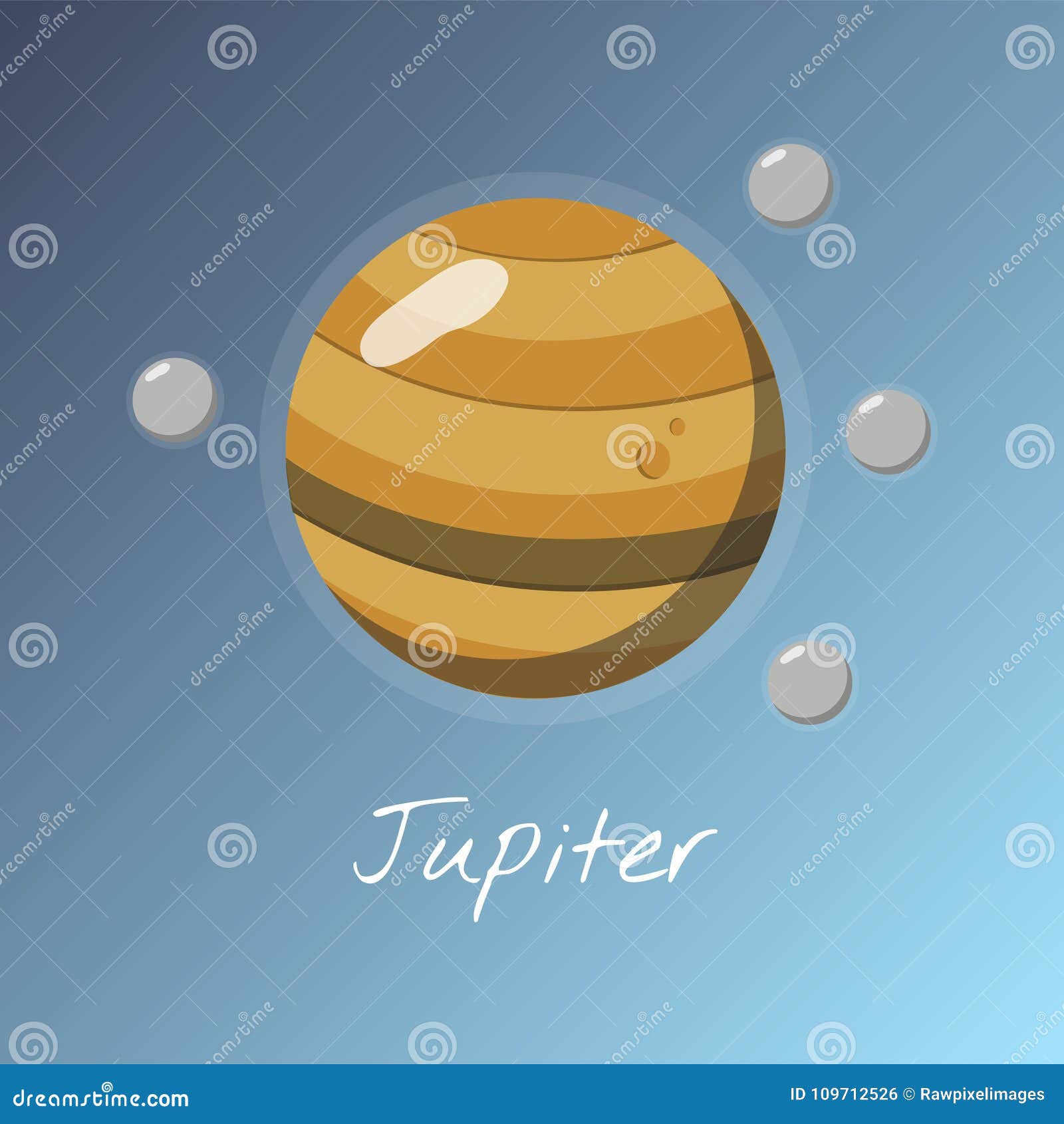 Illustration of Planet Jupiter Solar System Stock Illustration ...